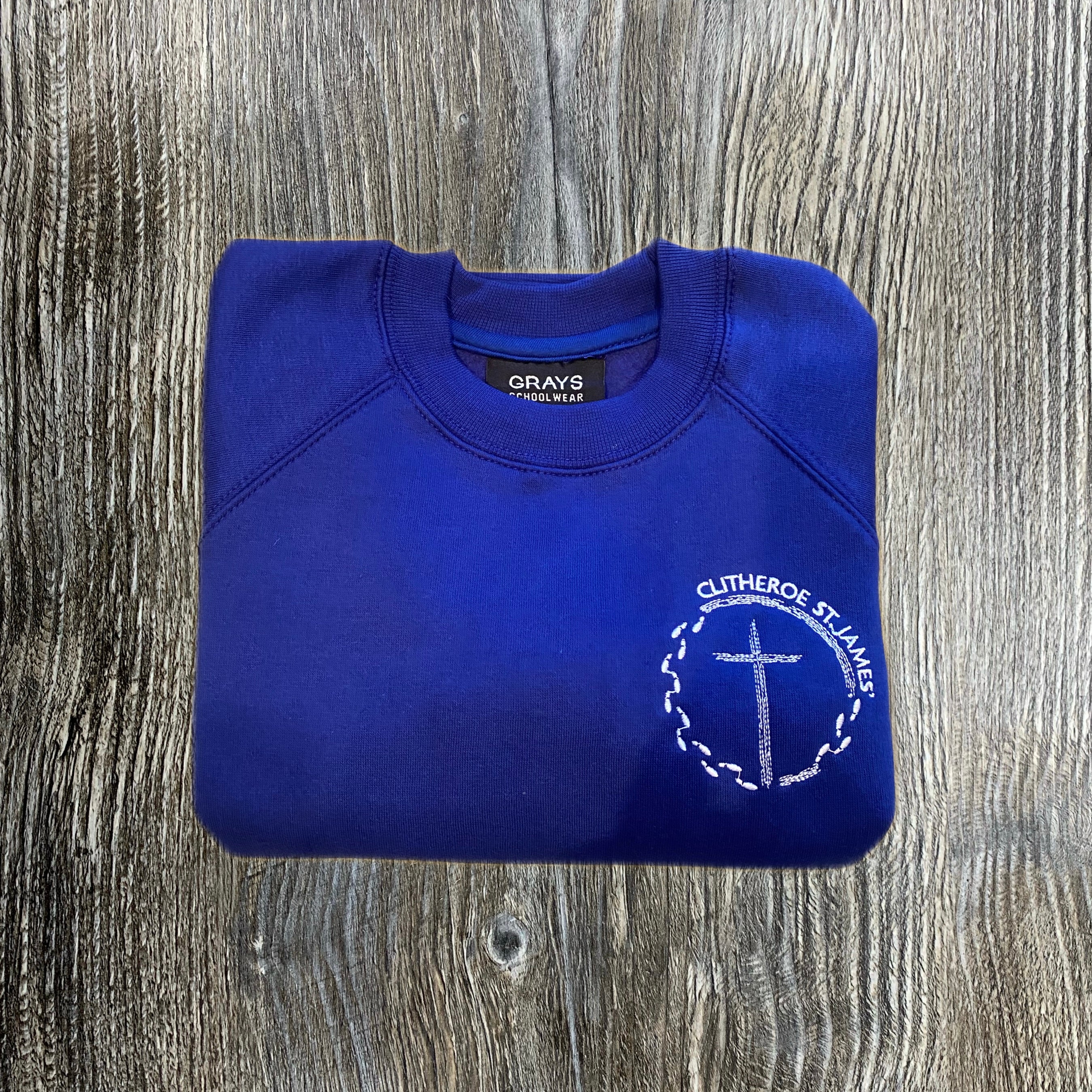 Clitheroe St James Primary School Royal Sweatshirt – Grays Schoolwear